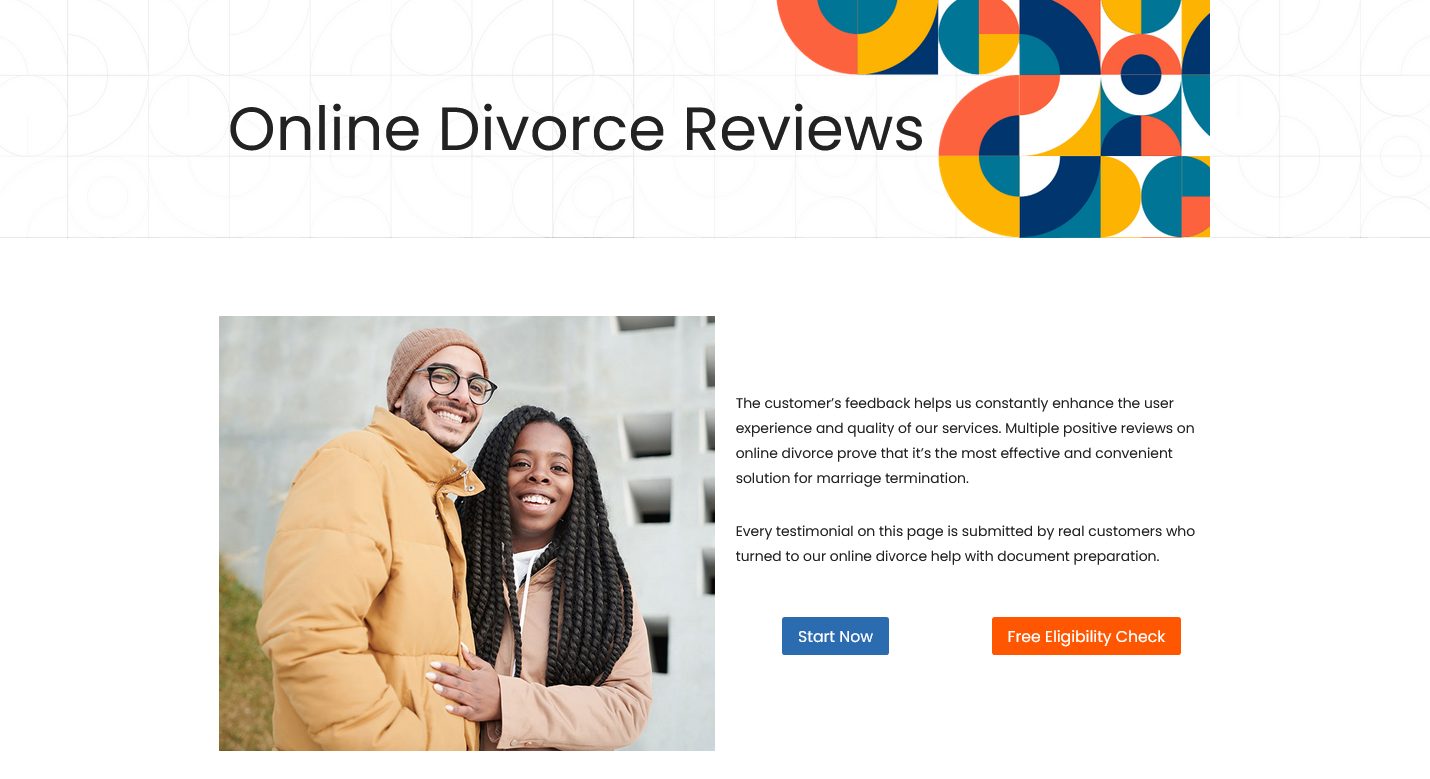 Online Divorce Reviews by Ratings & City: Read Latest Client Testimonials
