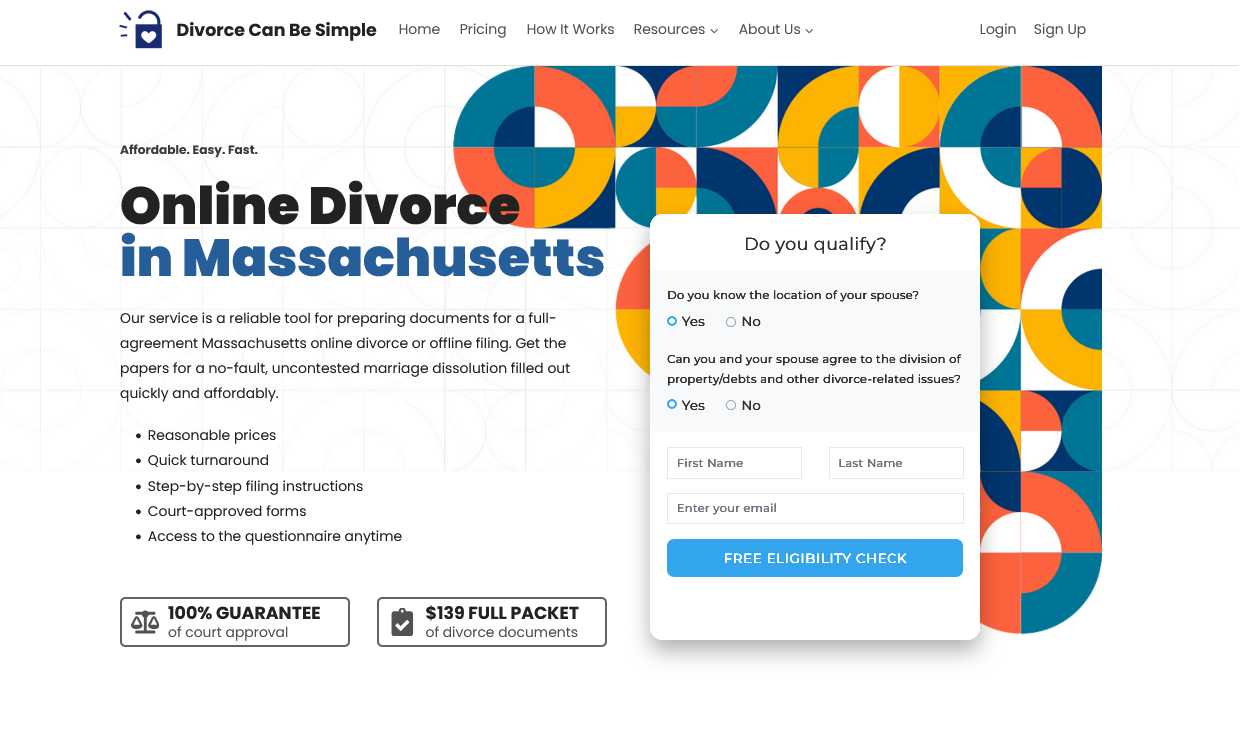 Massachusetts Online Divorce: Fast & Simple | DivorceCanBeSimple