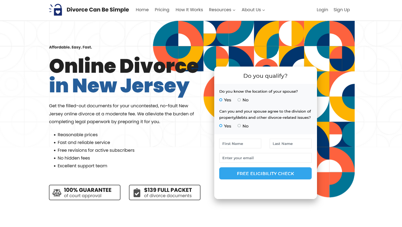 New Jersey Online Divorce: Quick & Simple | Filing for Divorce in NJ